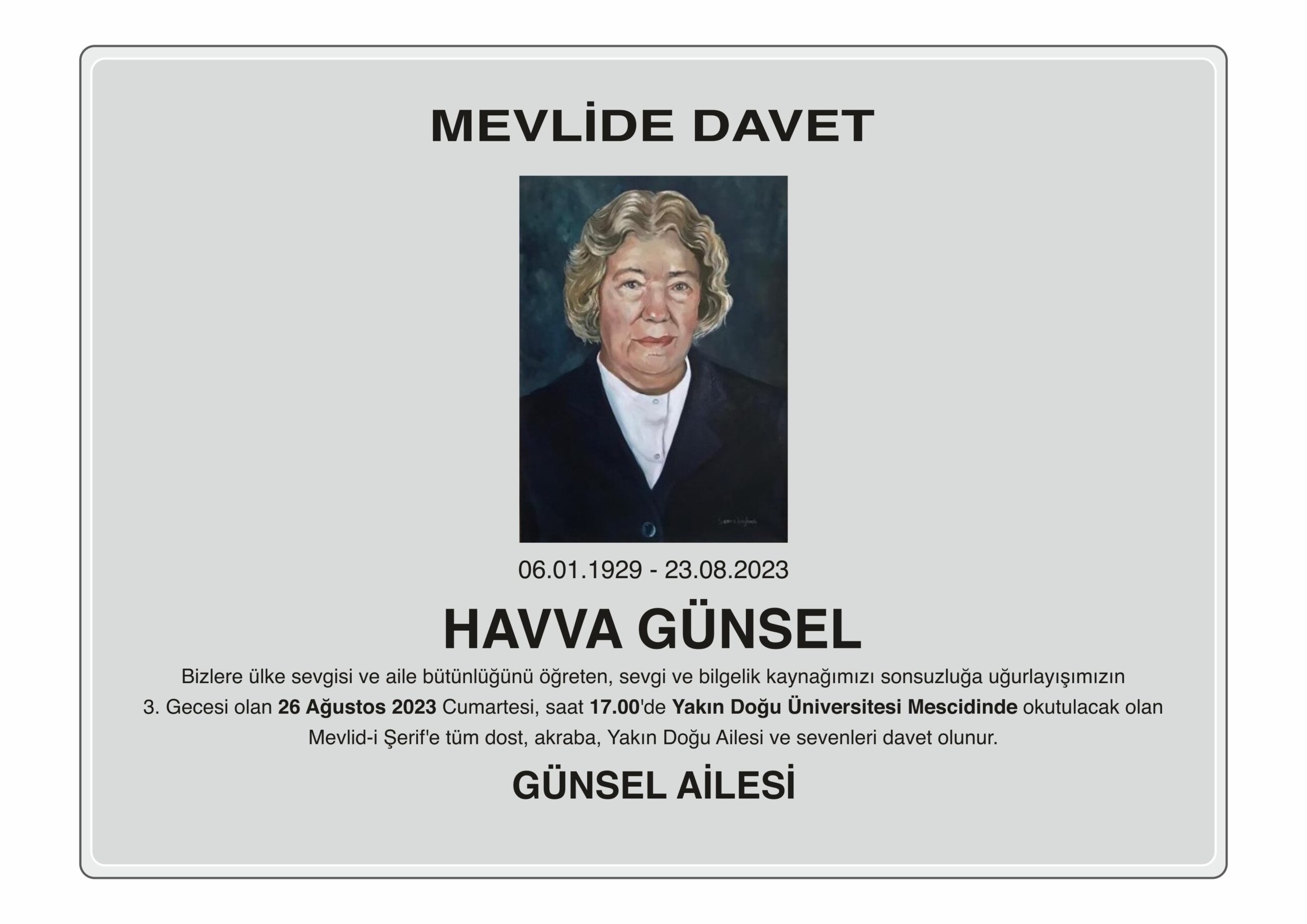 Mevlide Davet – Near East University