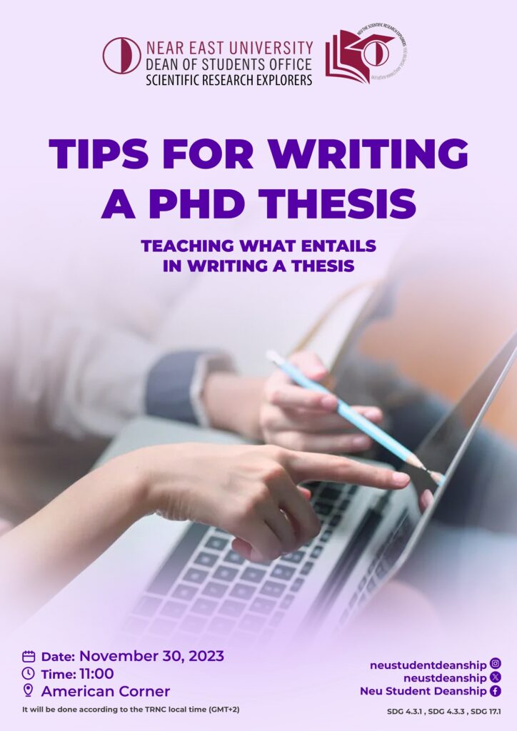 Tips for Writing A PhD Thesis – Near East University