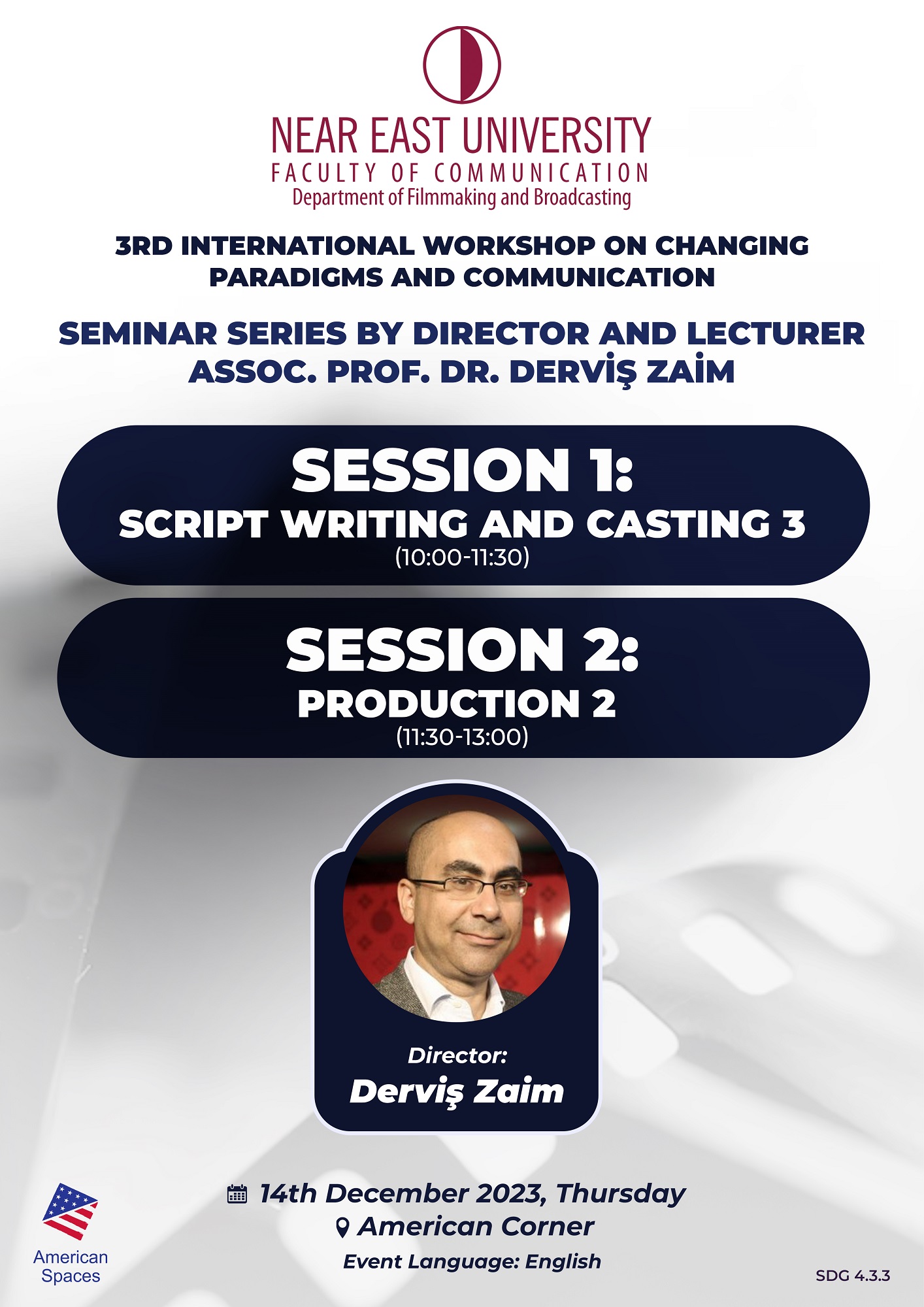 Seminar Series by Director Derviş Zaim – Near East University