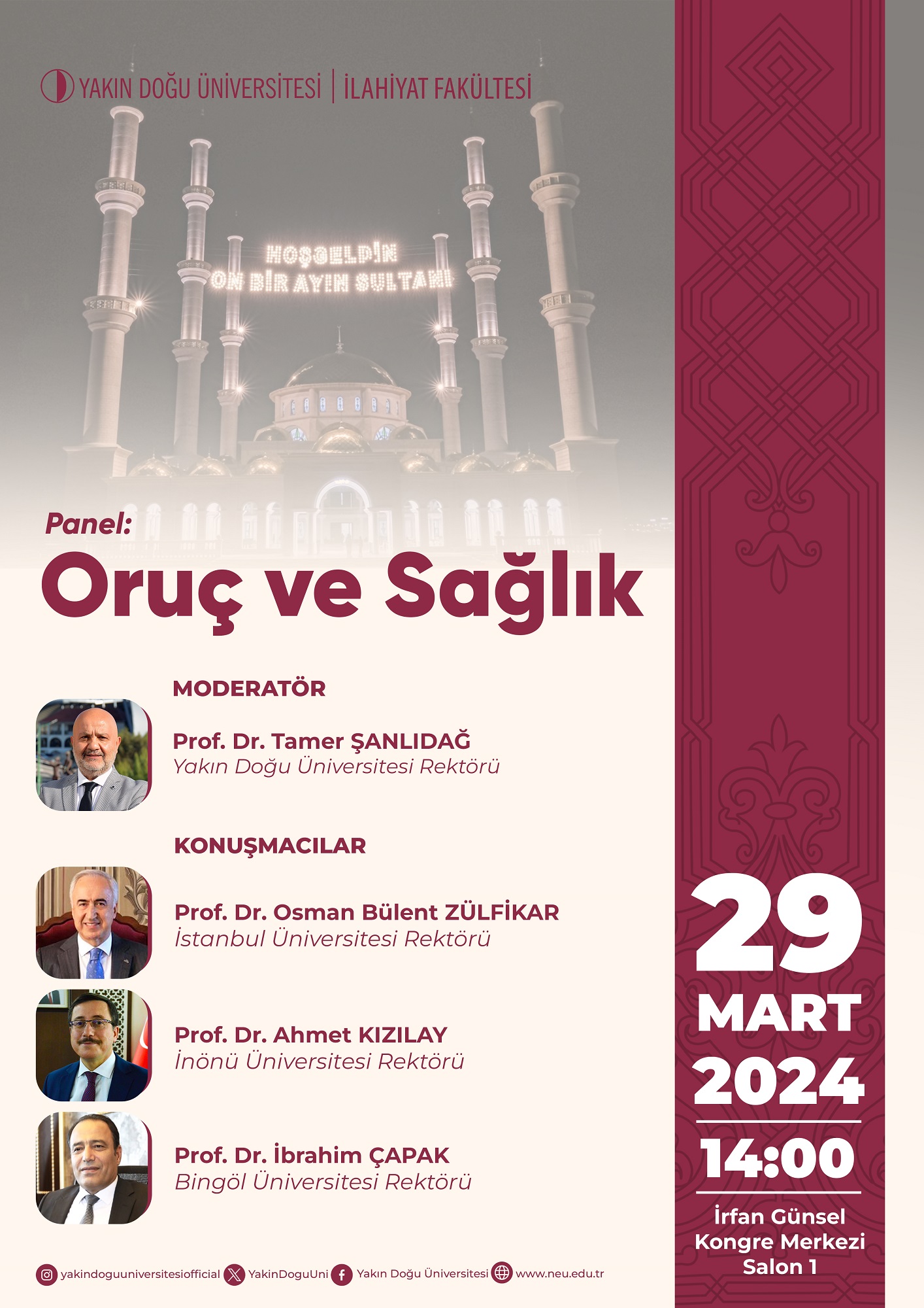 Oruç ve Sağlık Paneli – Yakın Doğu Üniversitesi Oruç ve Sağlık Paneli – Yakın Doğu Üniversitesi