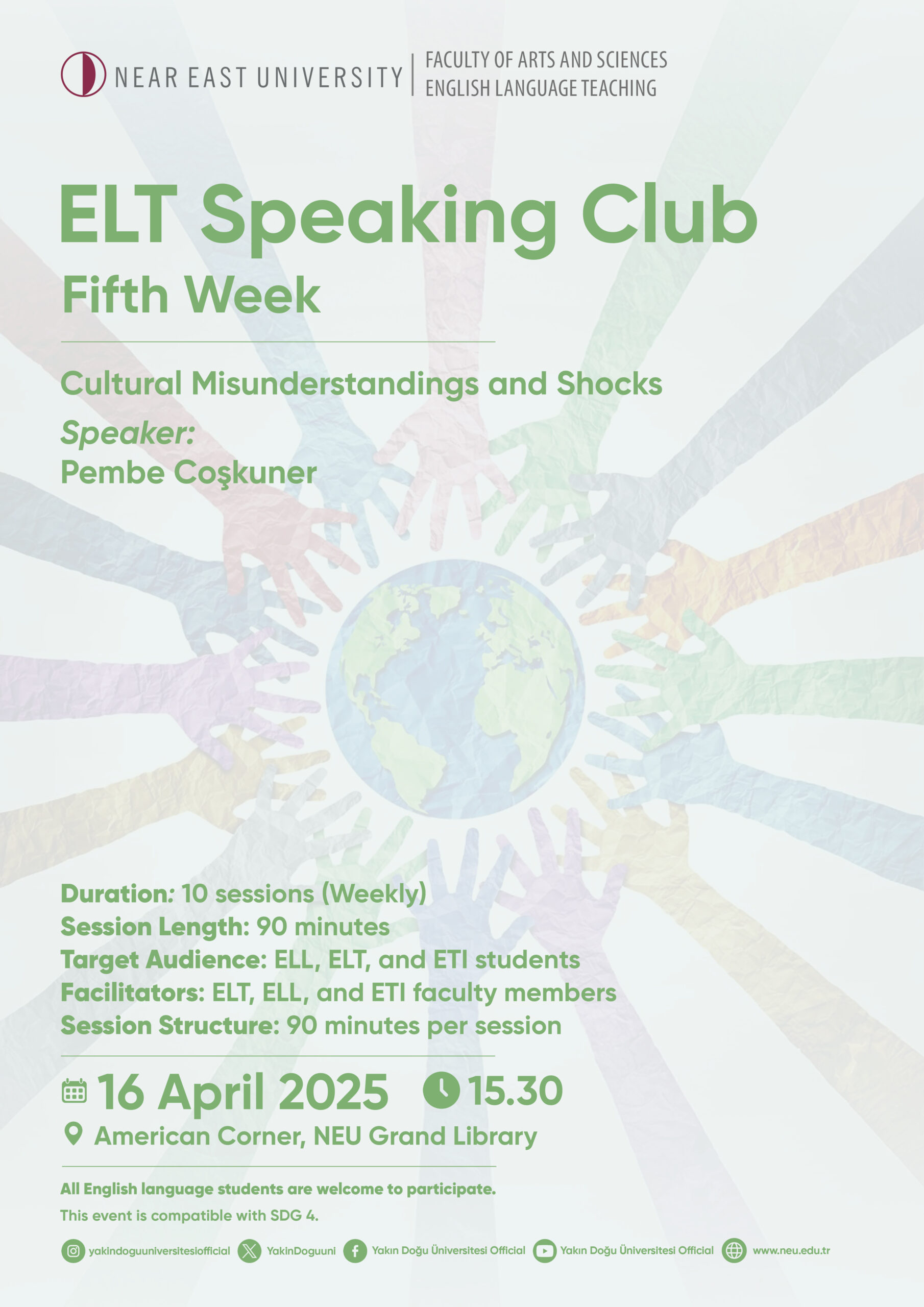 ELT Speaking Club – Fifth Week – Near East University